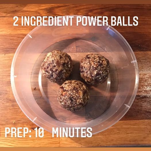 Quick and easy 2 ingredient power ball snack recipe
